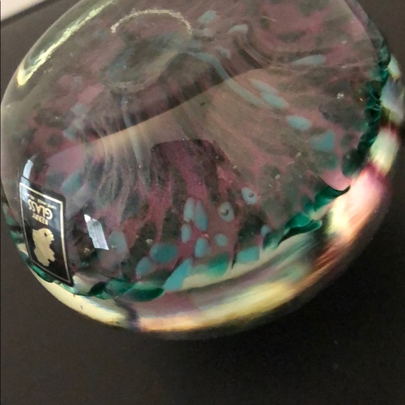 KERRY | Other | Kerry Hand Blown Irish Floral Paperweight | Poshmark
